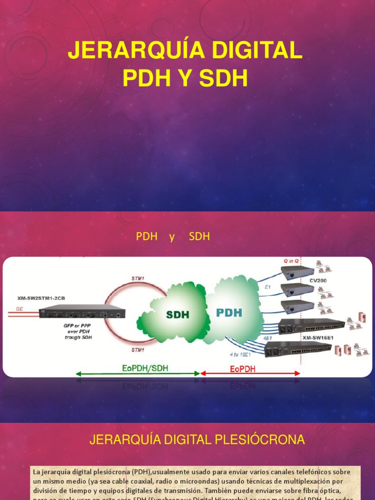 Jerarquía Digital PDH SDH | PDF | Telecomunicaciones | Redes