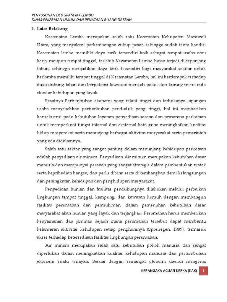 Penyusunan Ded Spam Ikk Lembo | PDF