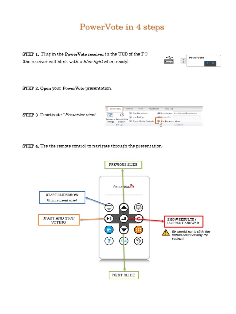 18-02-20 - PowerVote in 4 Steps - Guide For Presenters 1 | PDF