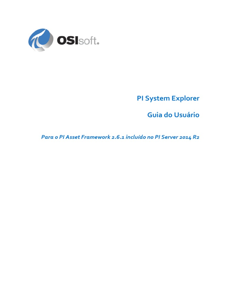 PI System Explorer 2014 R2 User Guide PT | PDF | Plug In (Computing ...