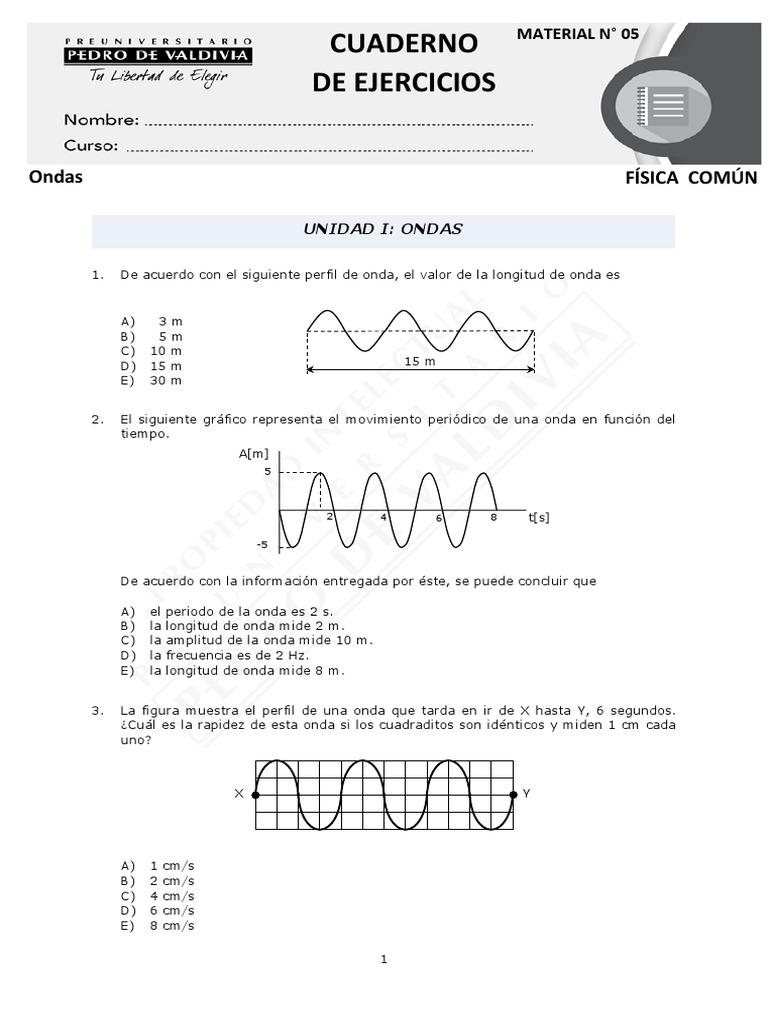 6478-FC+05-Gu C3 83 C2 ADa+Ejercicios+SERIE A+SA-7 25 | PDF | Olas | Sonido