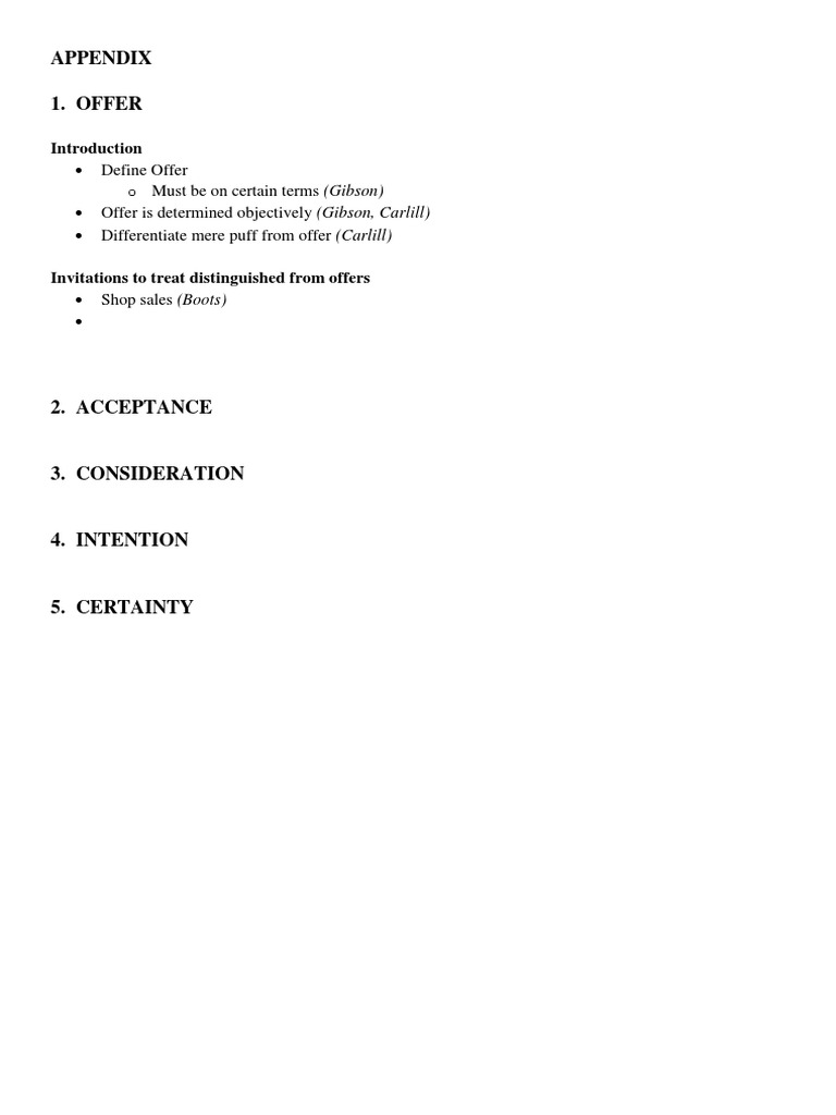 Contracts Appendix | PDF