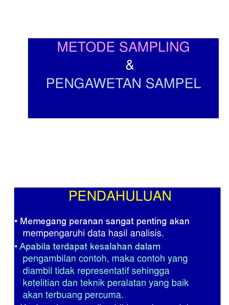 15 Metode Dan Pengawetan Sampel | PDF