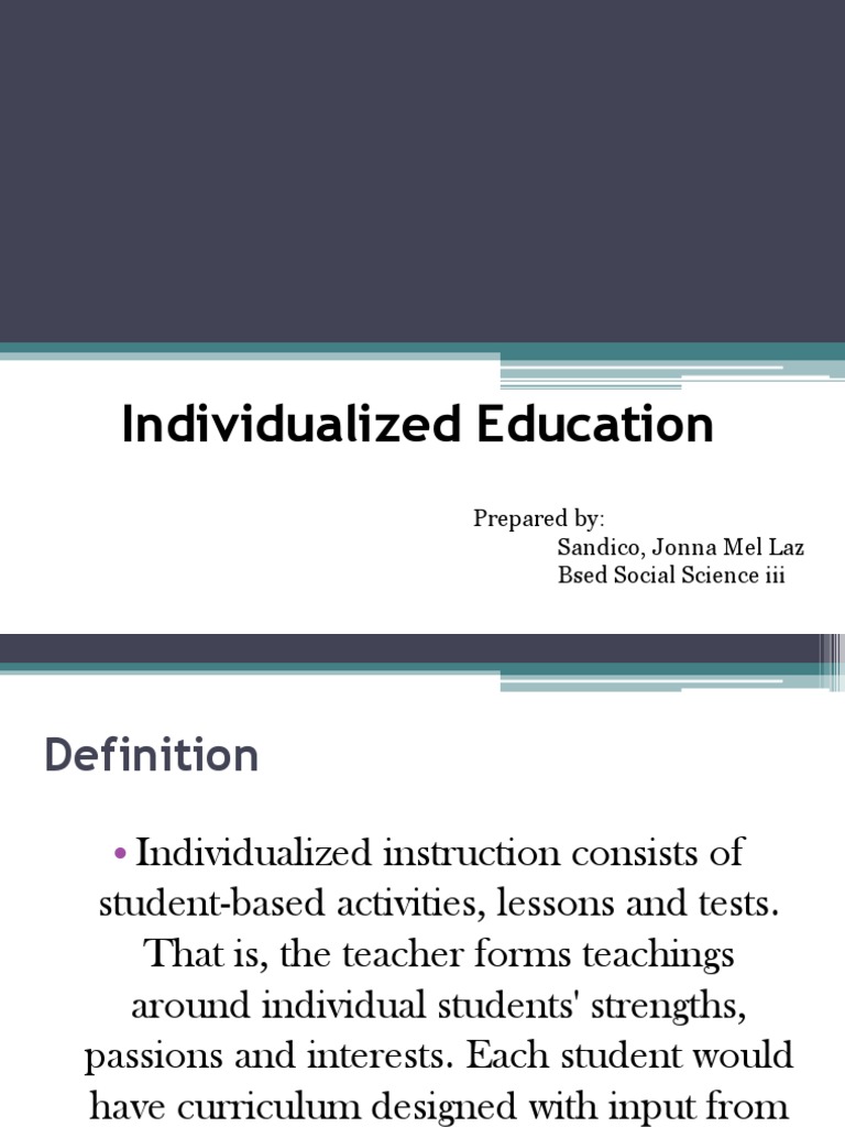 Individualized Learning and Learning Centers | PDF | Teachers ...