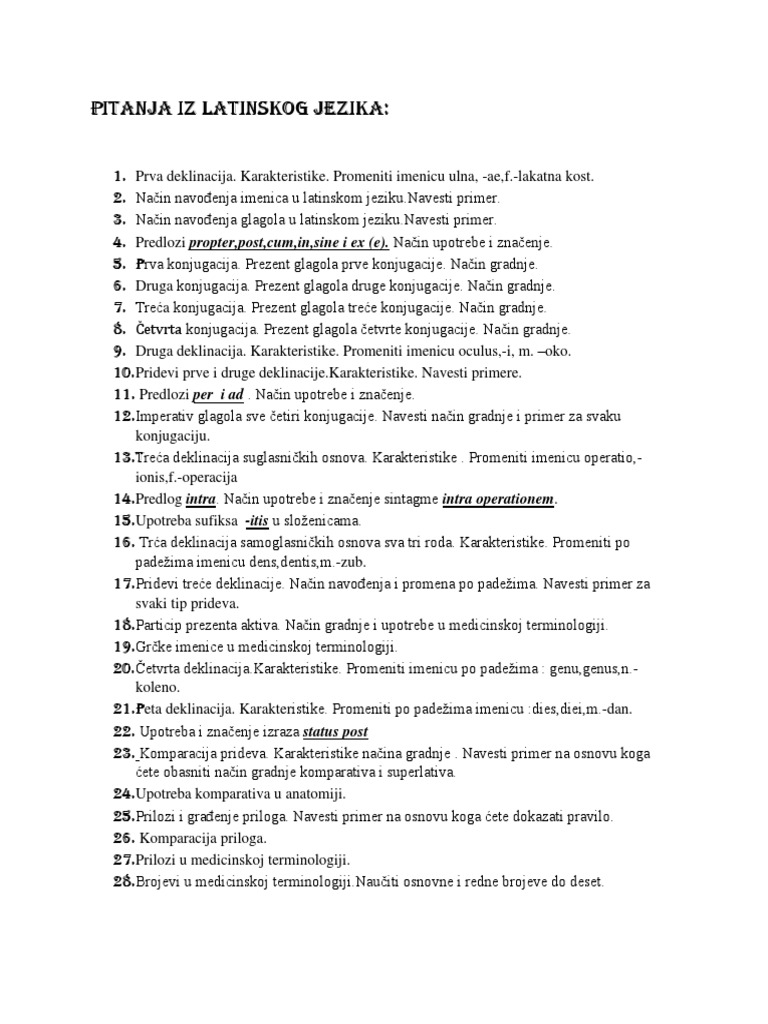Latinski Jezik | PDF