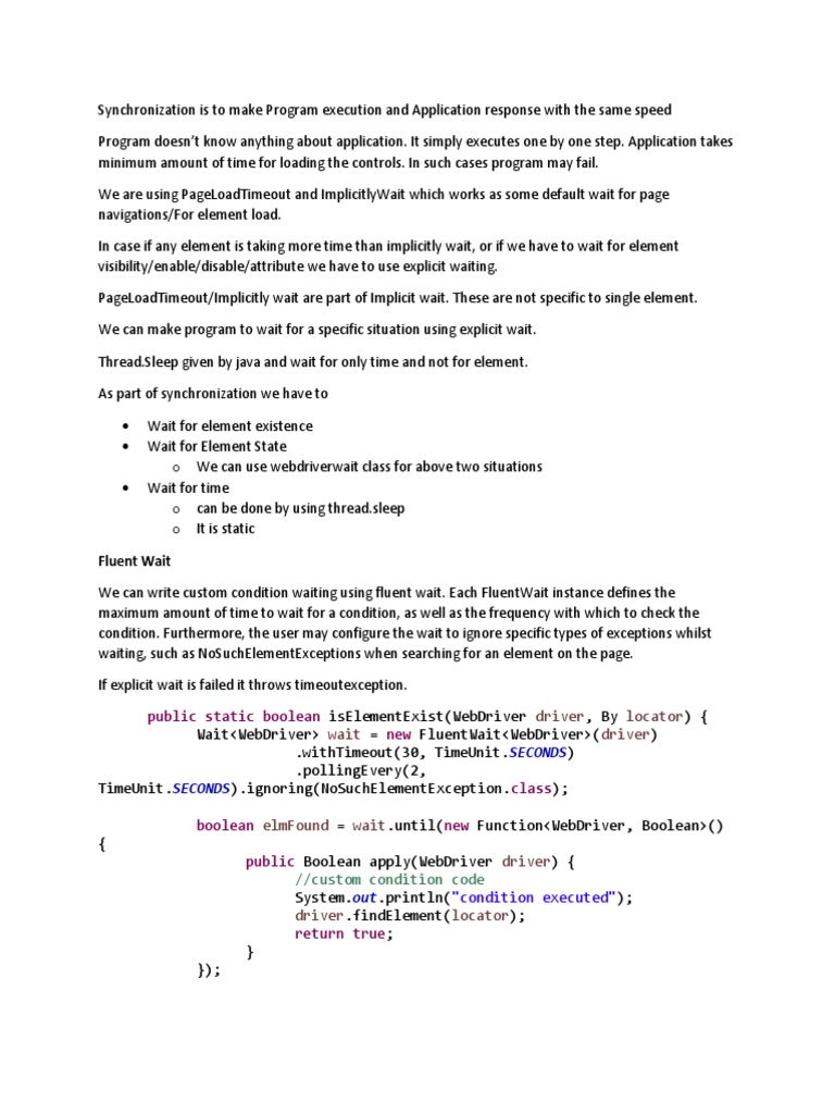 Fluent Wait: Public Static Boolean New | PDF