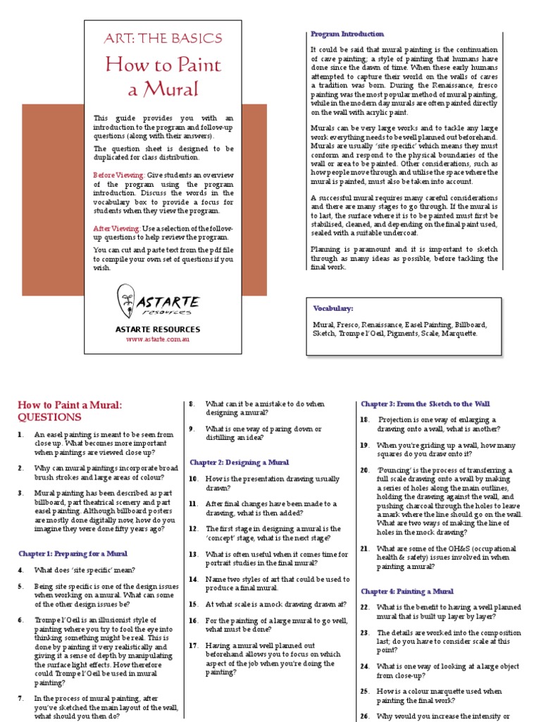 How To Paint A Mural: Art: The Basics | PDF | Perspective (Graphical ...