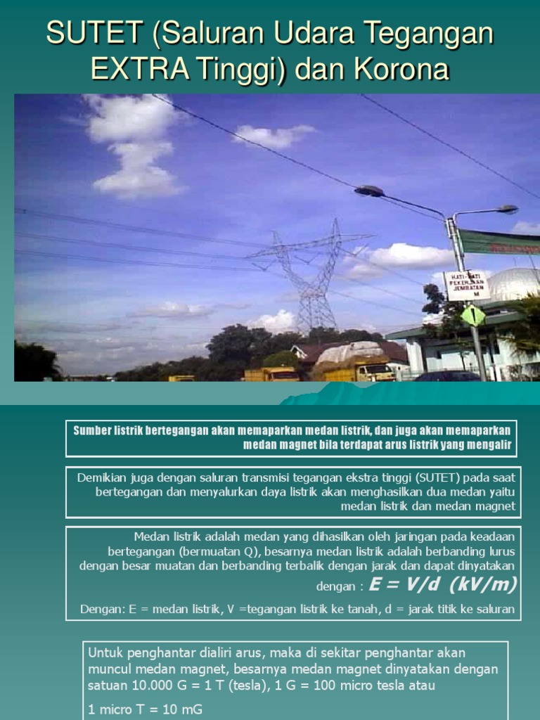 SUTET (Saluran Udara Tegangan Tinggi) Dan | PDF