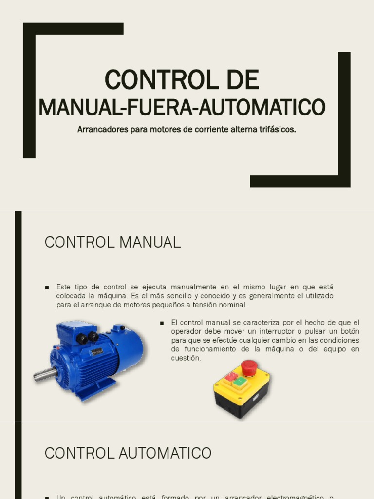 Control Manual-fuera-Automatico | Descargar gratis PDF | Electricidad | Bienes manufacturados