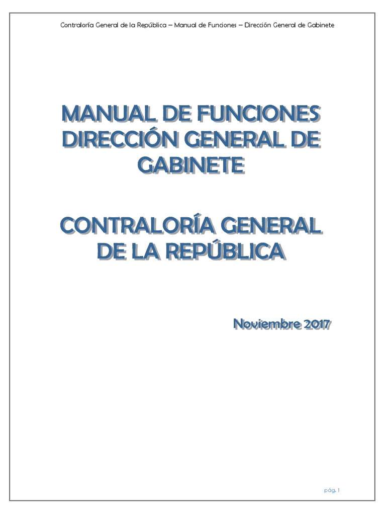 CGR-PY - Manual de Funciones | PDF | Administración Pública | Toma de decisiones