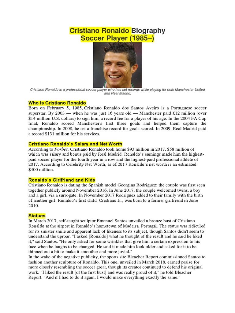 Cristiano Ronaldo | PDF | Association Football | Association Football Clubs