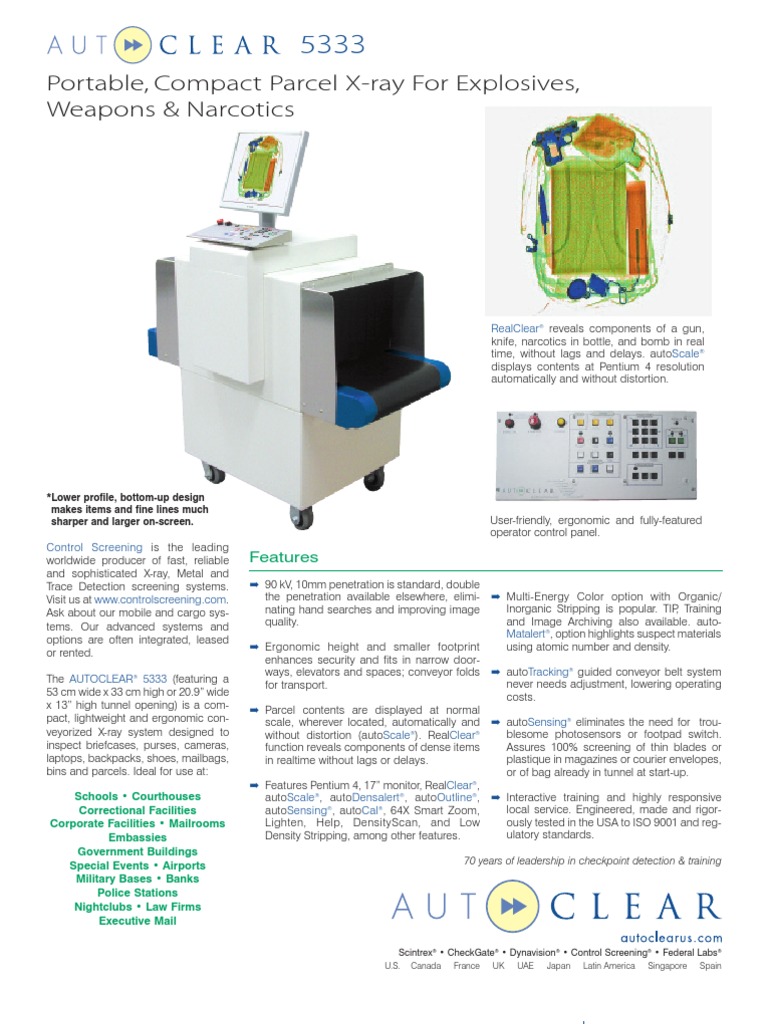 Auto Clear 5333 | PDF | X Ray | Computer Monitor
