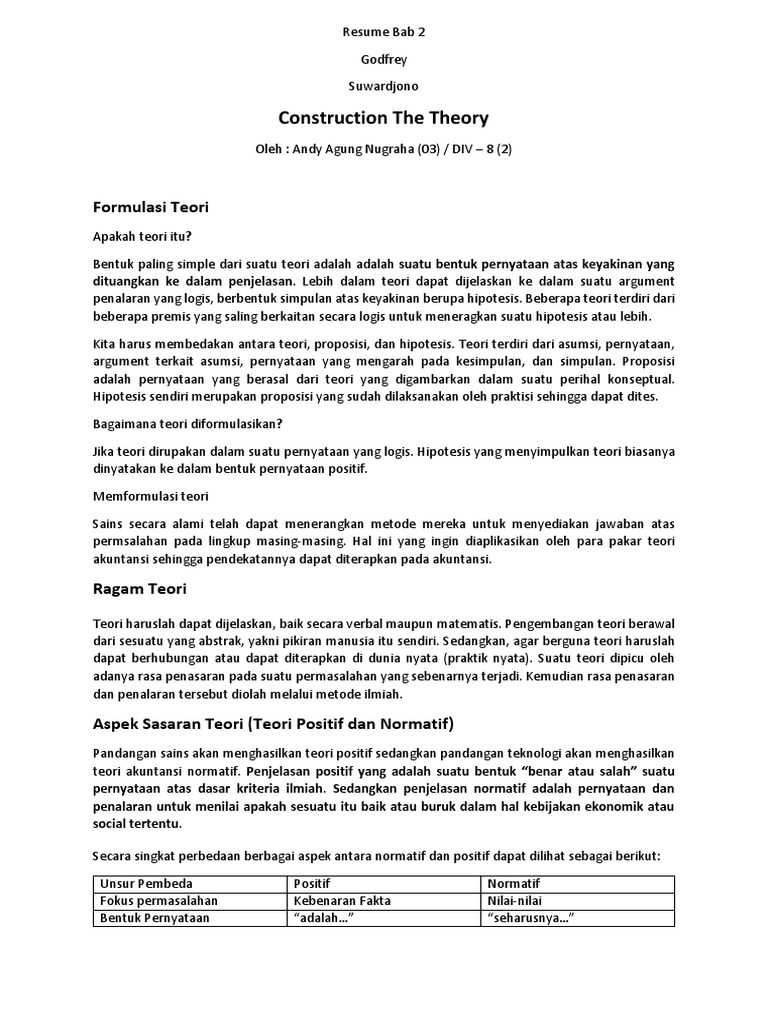 Resume Constructing Theory Godfrey | PDF