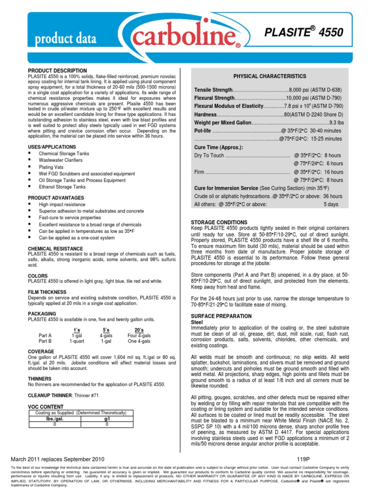 Plasite 4550 | PDF | Corrosion | Concrete