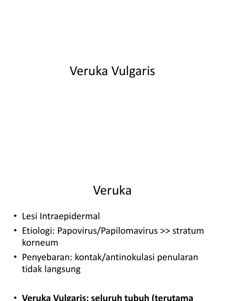 Veruka Vulgaris | PDF