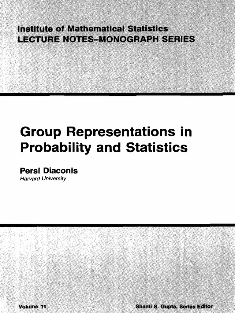 DIACONIS, P. Group Representations in Probability and Statistics. 1988 ...