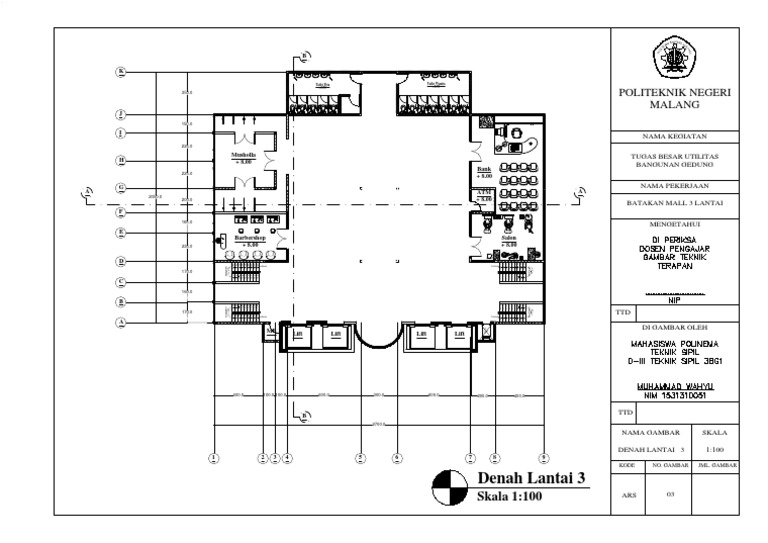 Denah Lantai 3 Batakan Mall | PDF