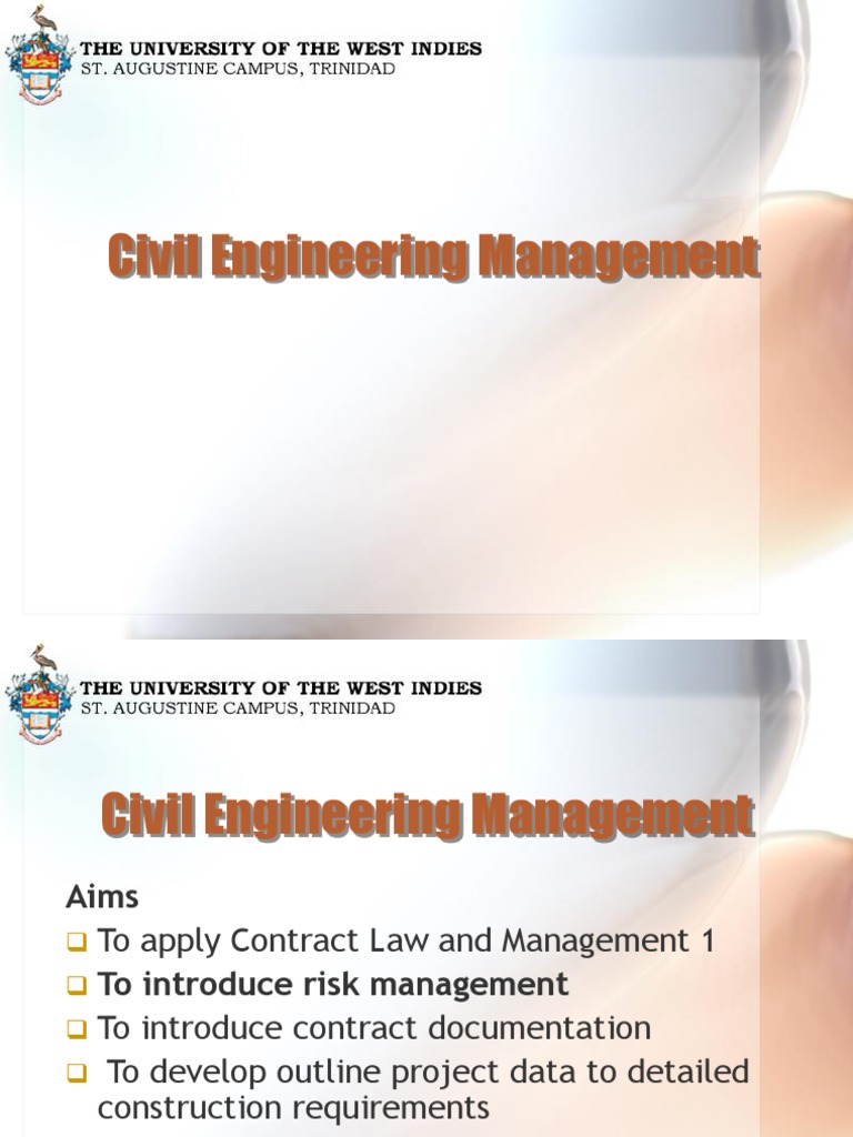 Civil Engineering Management | Download Free PDF | Risk Management | Risk