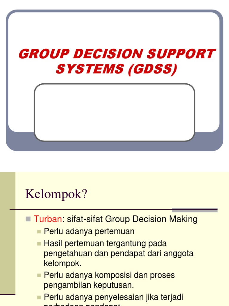 Materi - GDSS | PDF