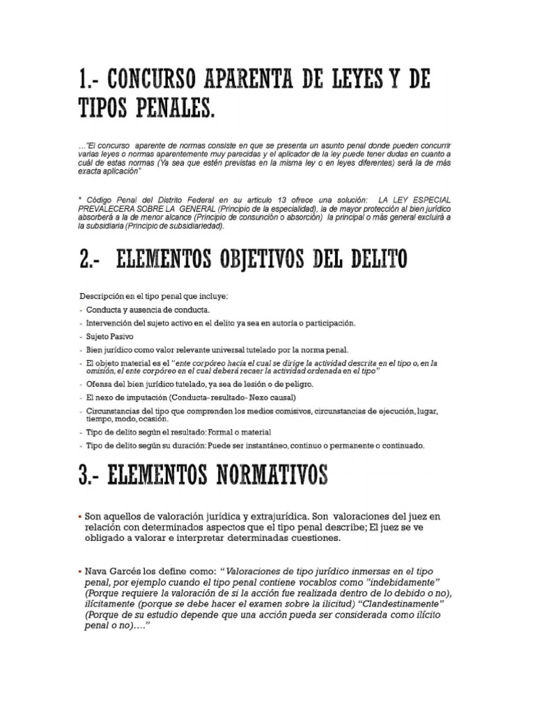Elementos Del Tipo Penal | PDF