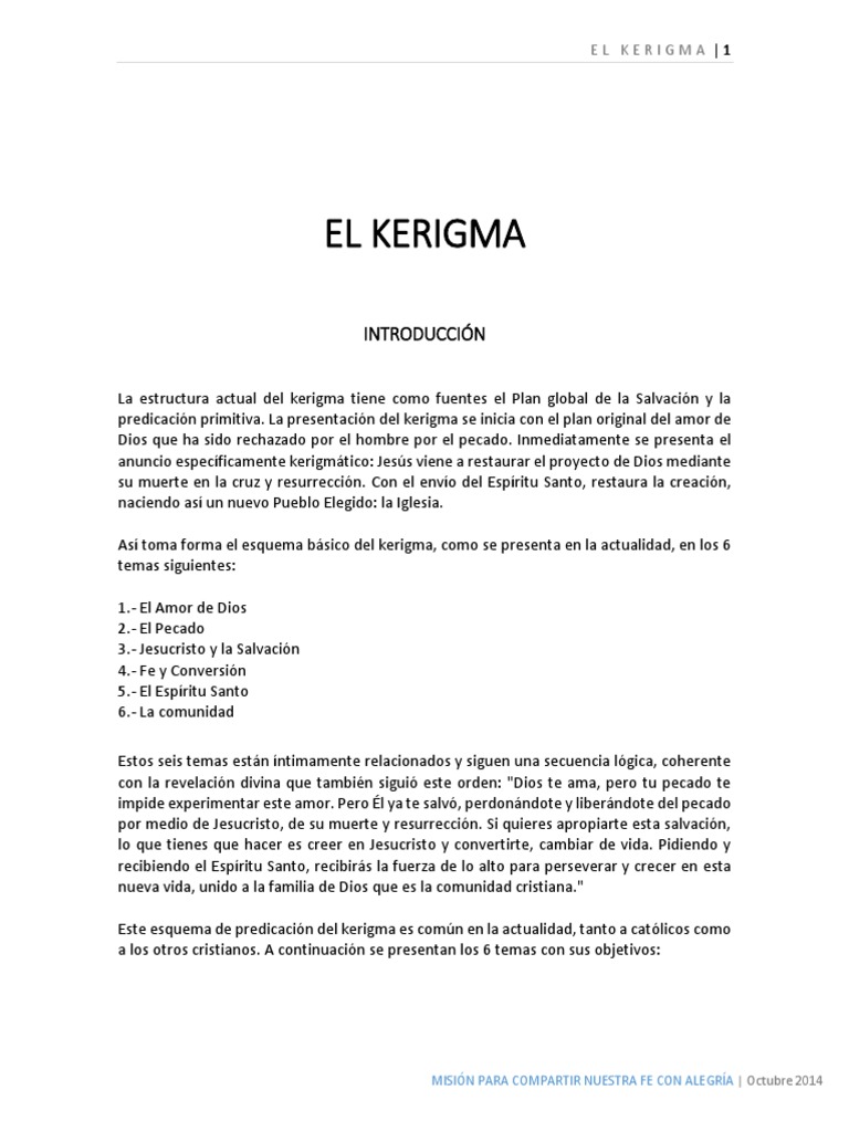 El Kerigma | PDF | Jesús | Pecado