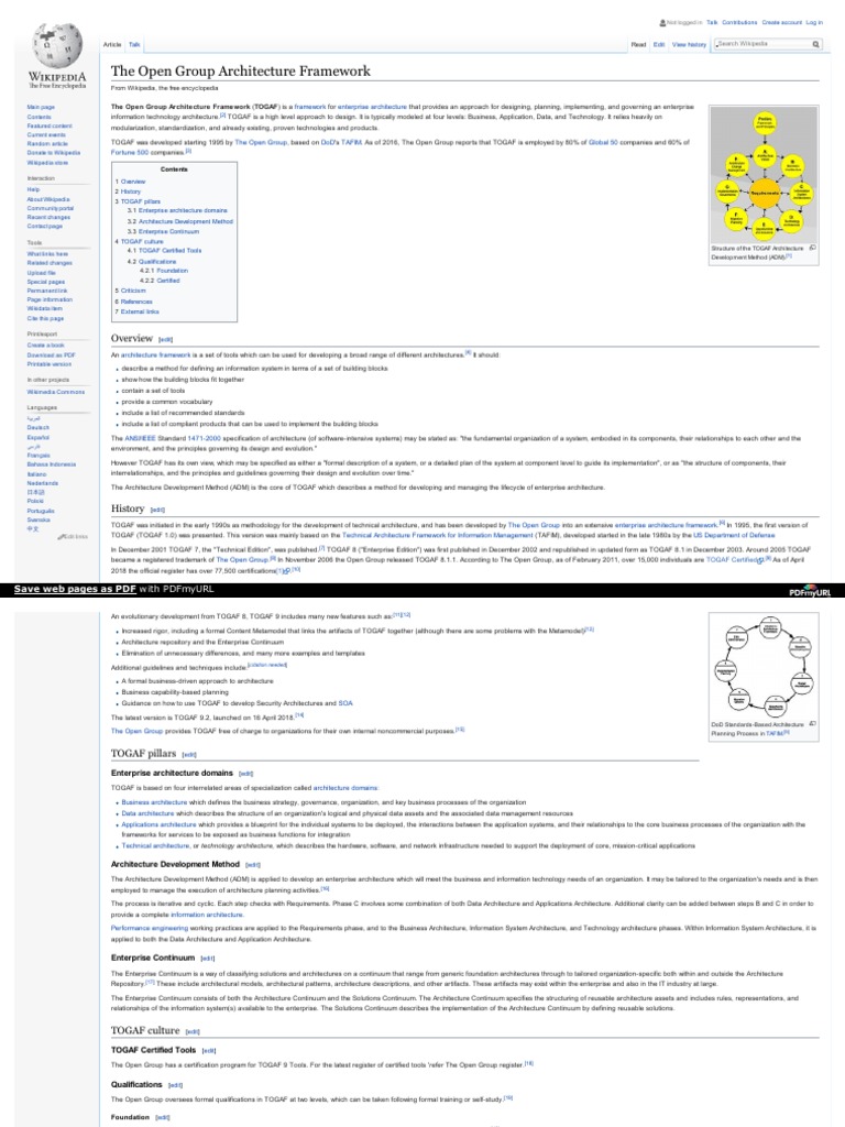 The Open Group Architecture Framework | Download Free PDF | Software ...