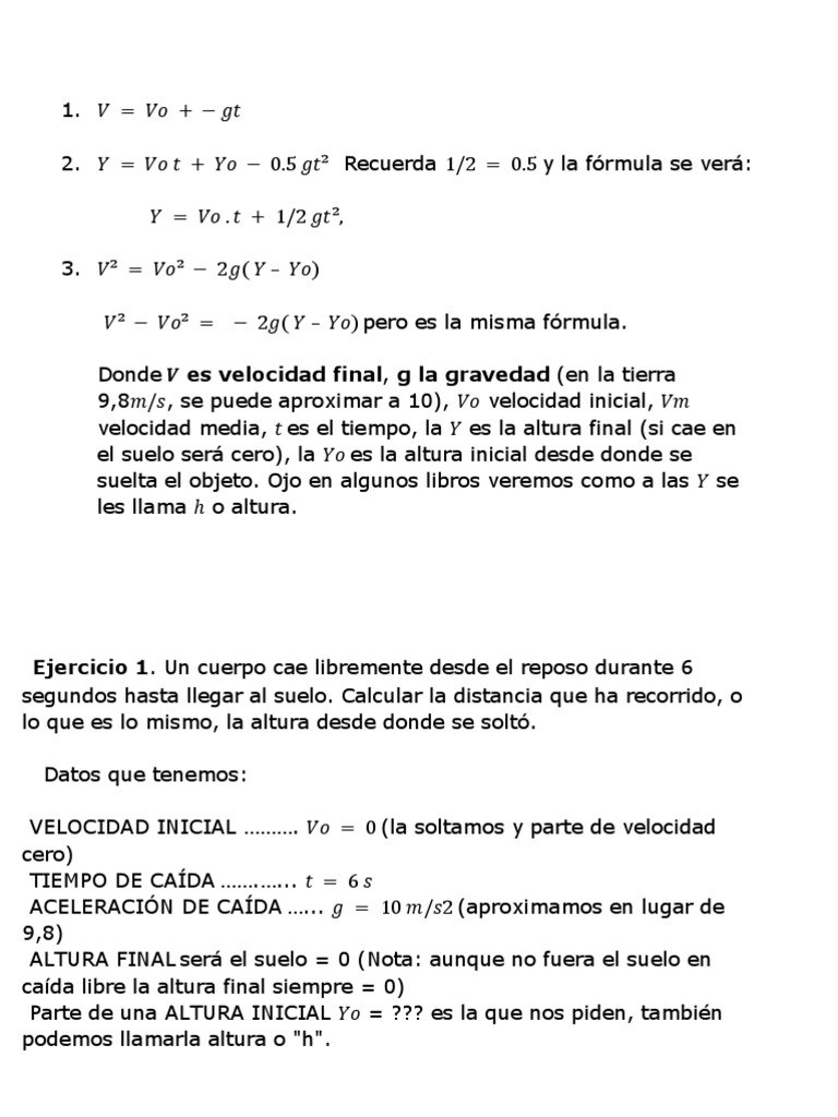 Memofichas Física Bachillerato | PDF | Velocidad | Mecanica clasica