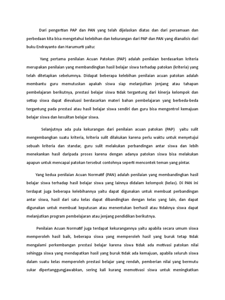 Analisa Kelebihan Dan Kekurangan PAP PAN | PDF