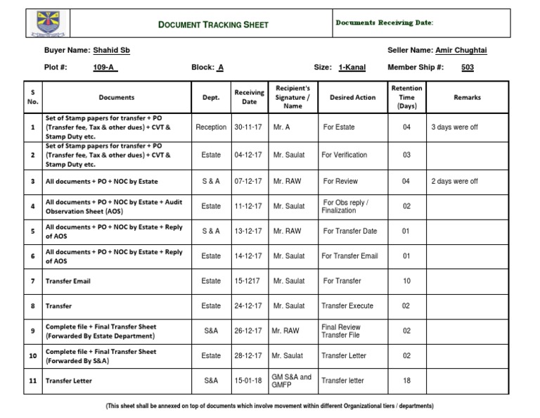 Document Tracking Sheet | PDF | Government Finances | Taxes
