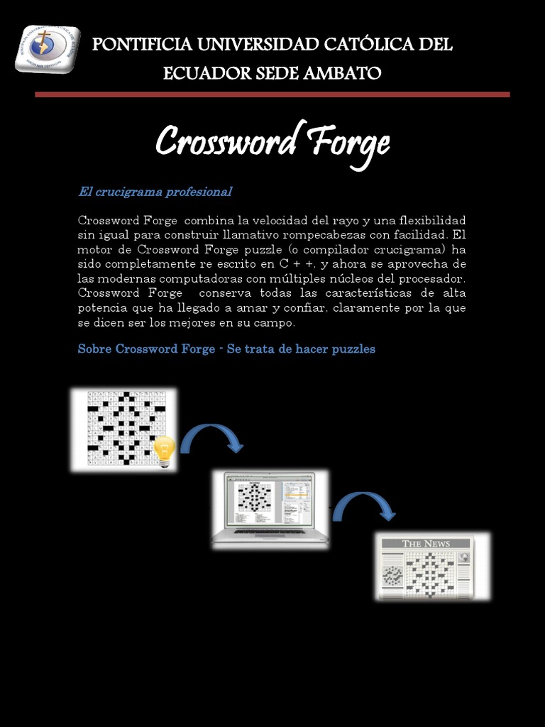 Crossword Forge: Pontificia Universidad Católica Del Ecuador Sede ...