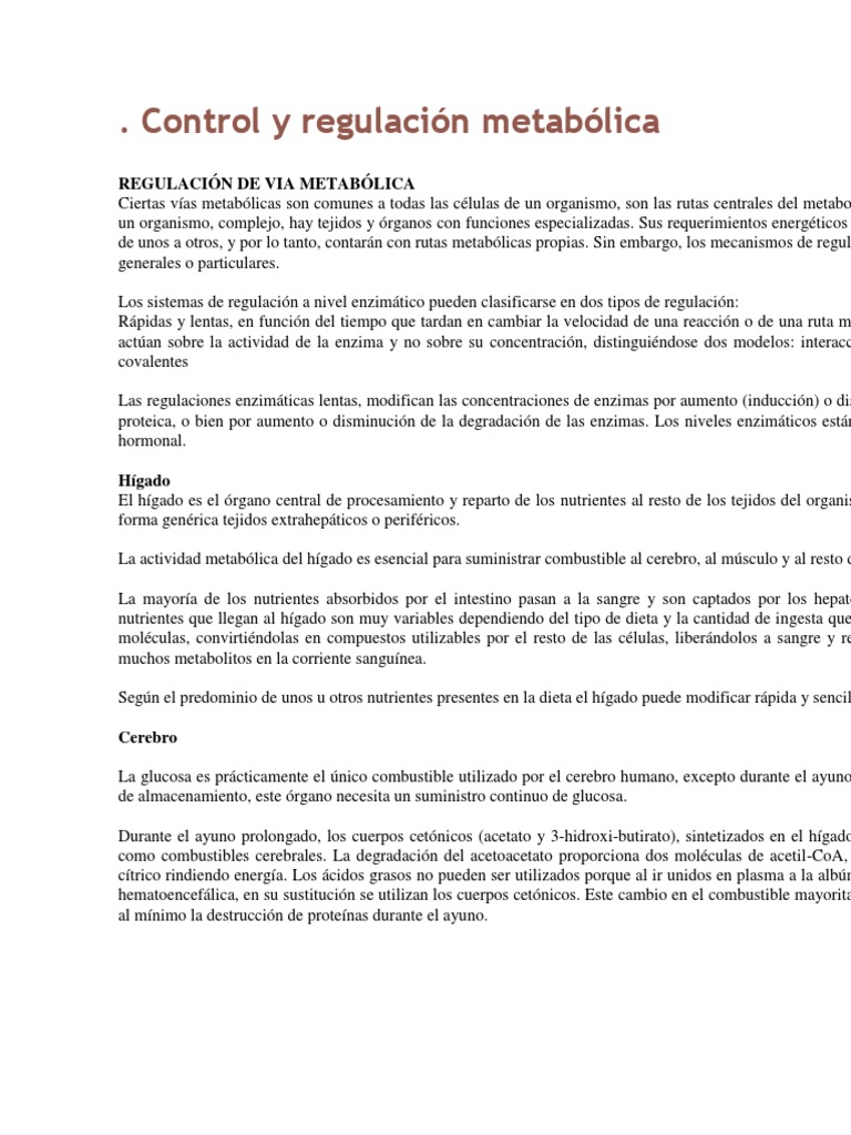 Control y Regulación Metabólica | PDF | Inhibidor de la enzima | Enzima