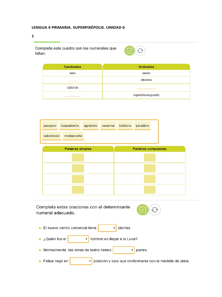 Lengua 4 Unidad 6 | PDF
