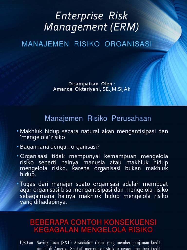 Manajemen Risiko dalam ERM | PDF