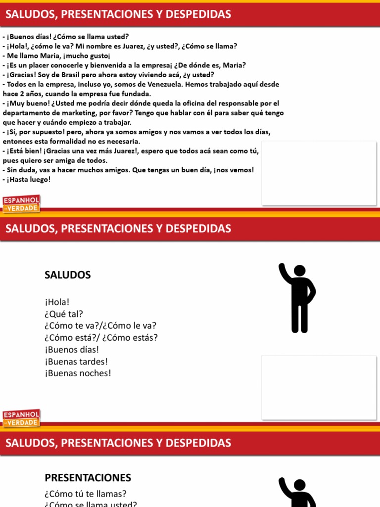 AULA 1 - MÓDULO 3 - Saludos Presentaciones y Despedidas | PDF