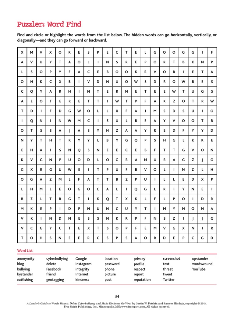 Words Wound Word Find | PDF