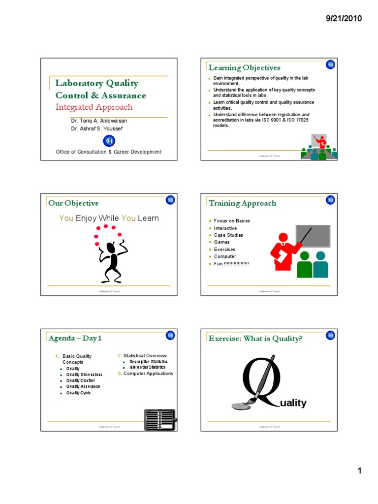 Laboratory Quality Control and Assurance: An Integrated Approach | PDF ...