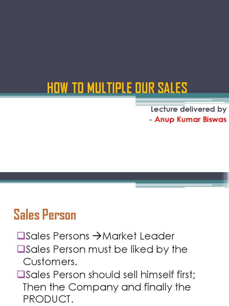 How To Multiple Our Sales | PDF | Sales | Negotiation