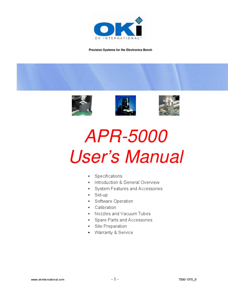 APR-5000 User Manual 7000-1370 - D2 | PDF | Printed Circuit Board ...