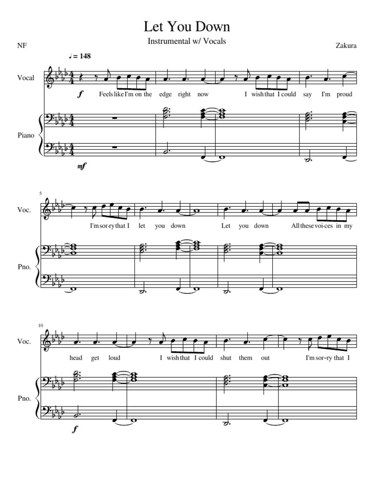 NF - Let You Down Instrumental W Vocals | PDF | Leisure
