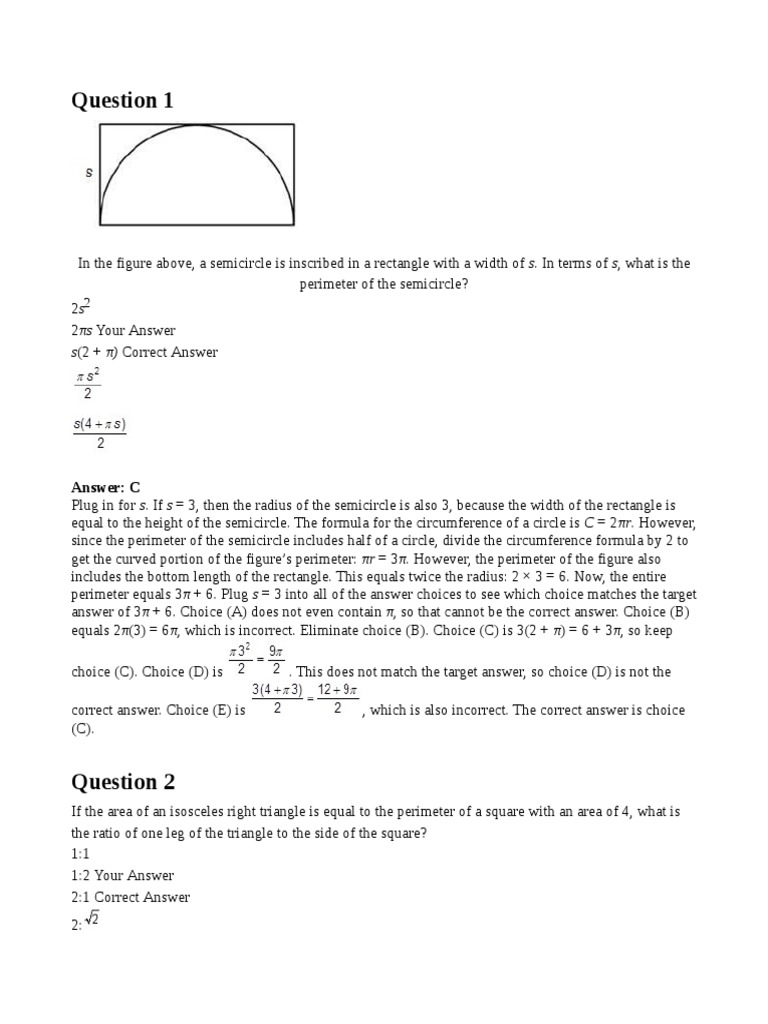 GRE Overlapping Figures | PDF | Area | Triangle