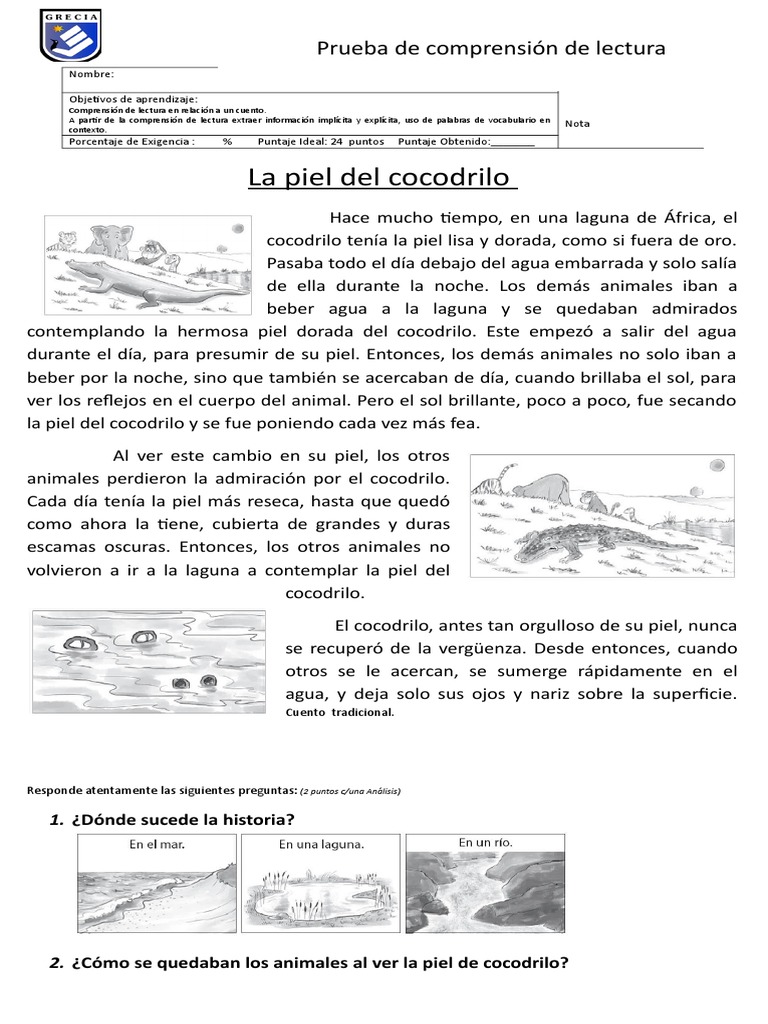 La transformación del cocodrilo dorado | PDF | Lectura (proceso)