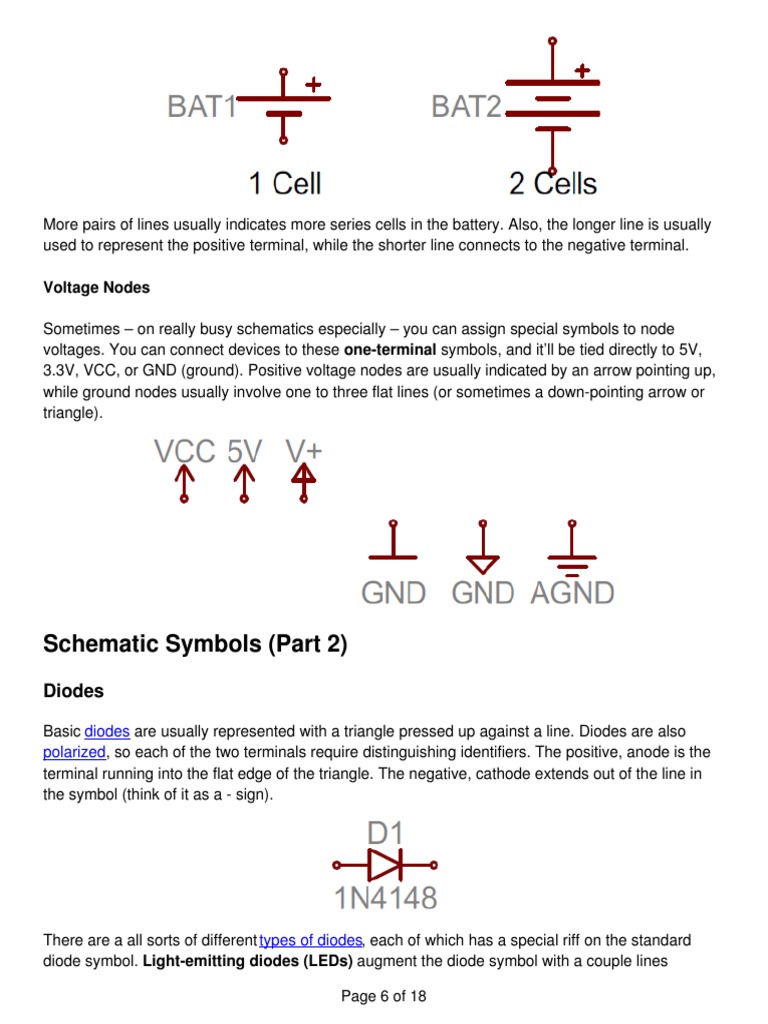 Schematic Symbols (Part 2) : Voltage Nodes | PDF