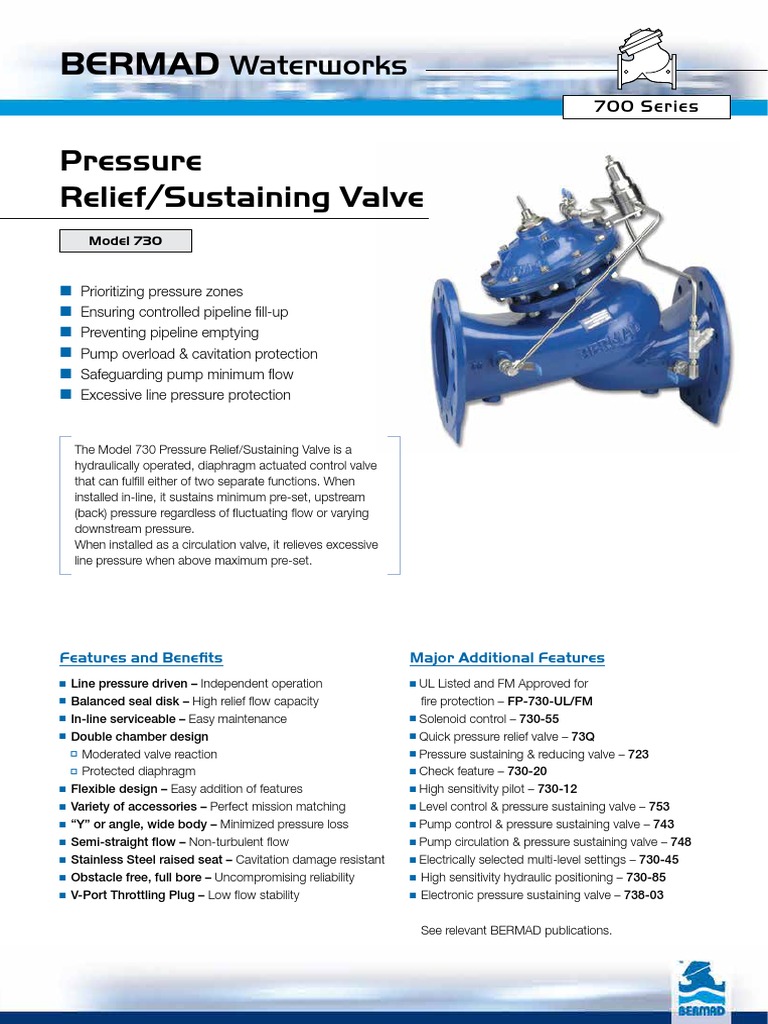Bermad Bermad Bermad: Waterworks Waterworks Waterworks | PDF | Valve | Pump