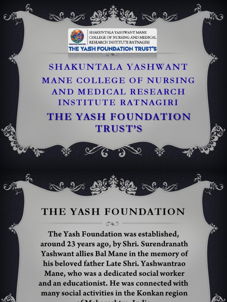 The Yash Foundation Trusts | PDF