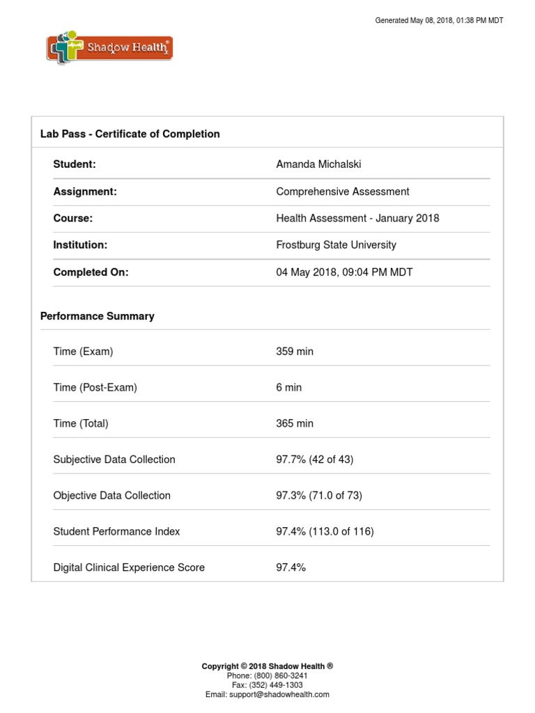 Comprehensive Assessment | PDF