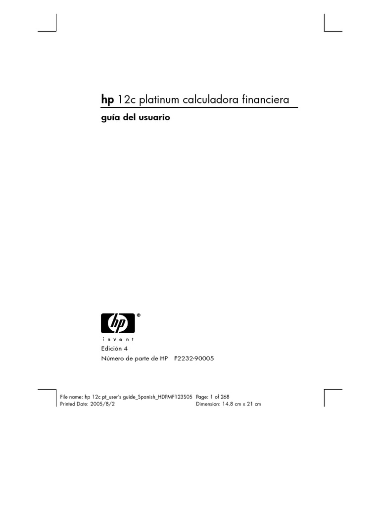 Manual HP c12 Platinum | PDF | Calculator | Interest