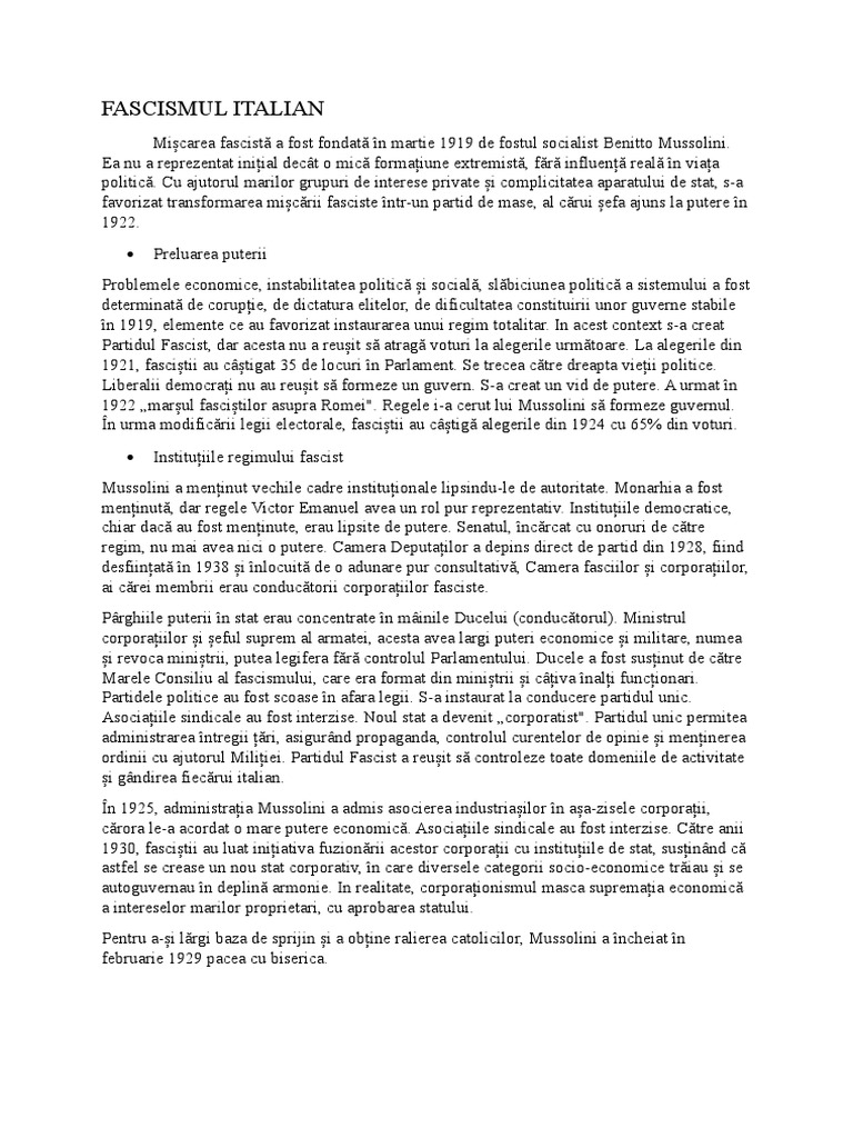 Fascismul Italian | PDF