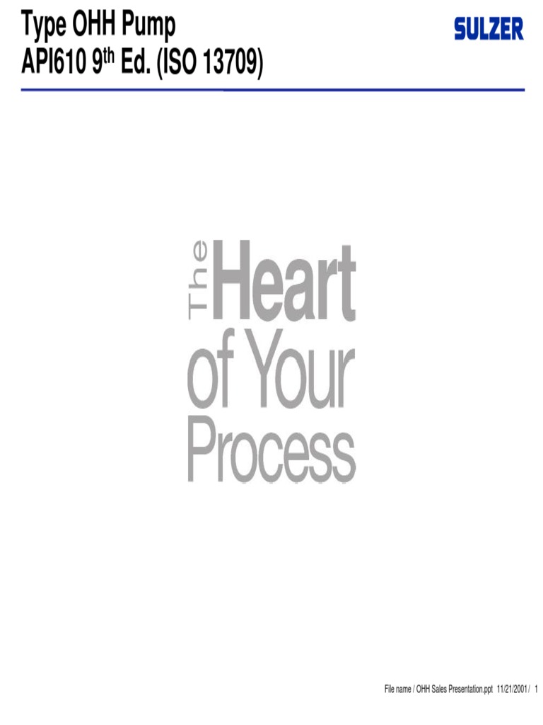 Type OHH Pump API610 9 Ed. (ISO 13709) : File Name / OHH Sales ...