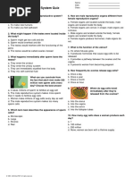 Male and Female Reproductive System Quiz | PDF | Reproductive System ...