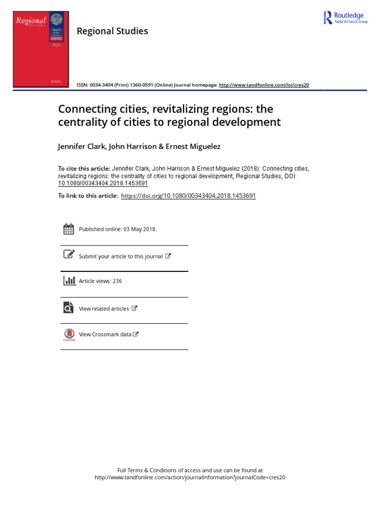Cities' Role in Regional Development | PDF | Economic Development ...